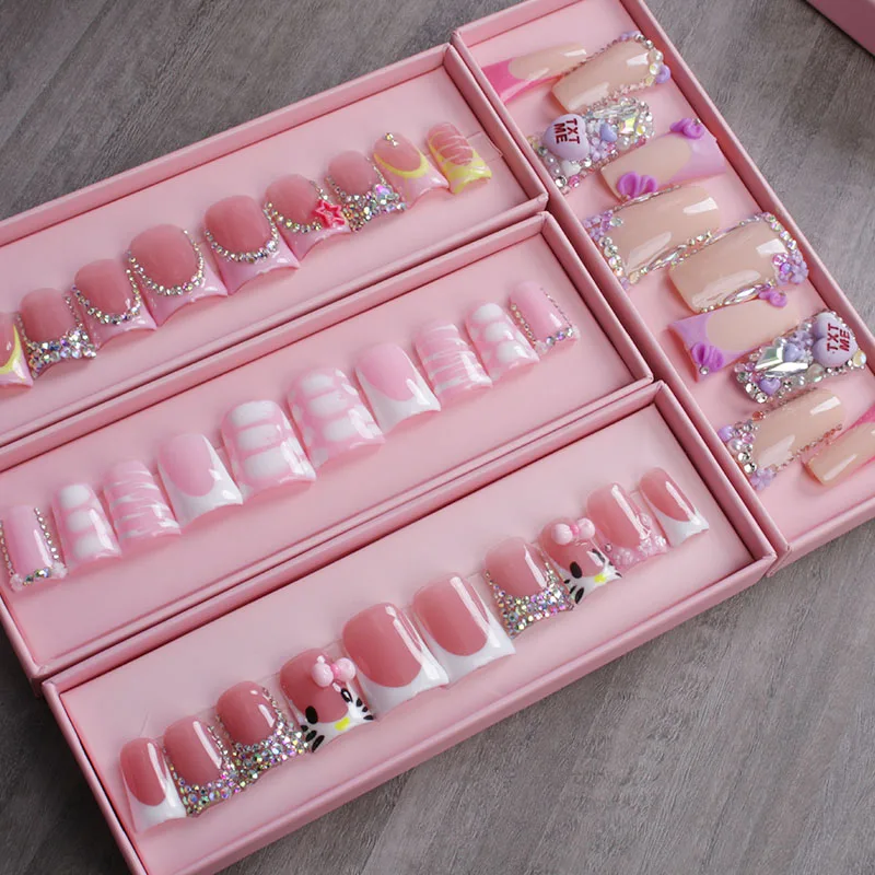 Salon Quality Handmade Luxury Nail Packing Box 3D Nail Art Design Full ...