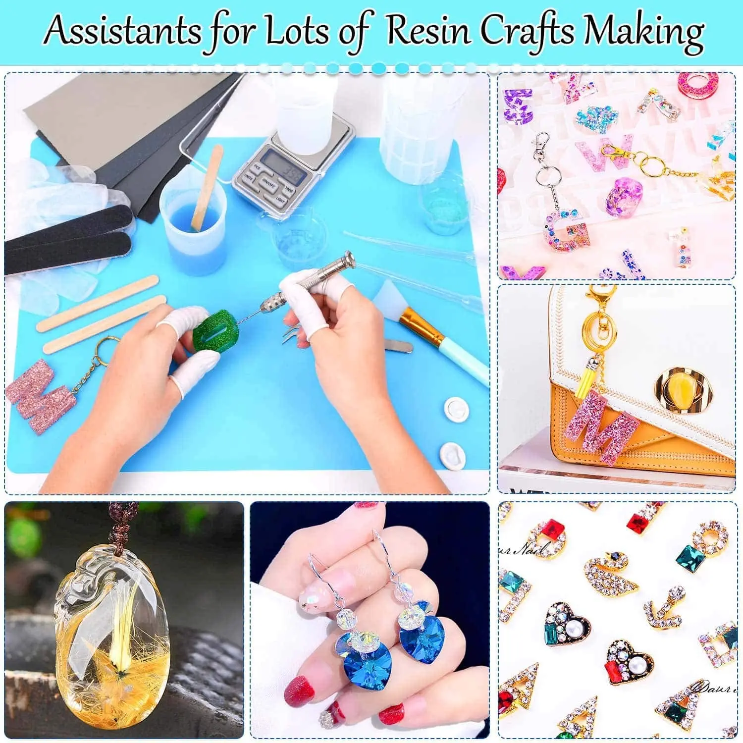 Resin Tool Starter Kit,Epoxy Resin Tools Supplies With Silicone Sheet ...