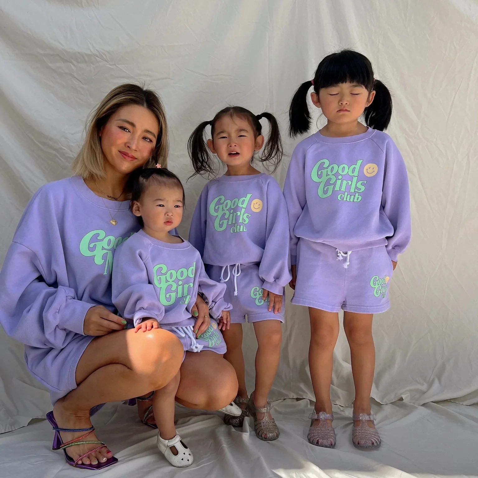 Spring Summer Sweatshirt Shorts Set - Family Matching Outfits