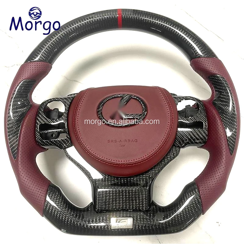 Leather Carbon Fiber Steering Wheel For Lexus Is Steering Wheel Fit ...