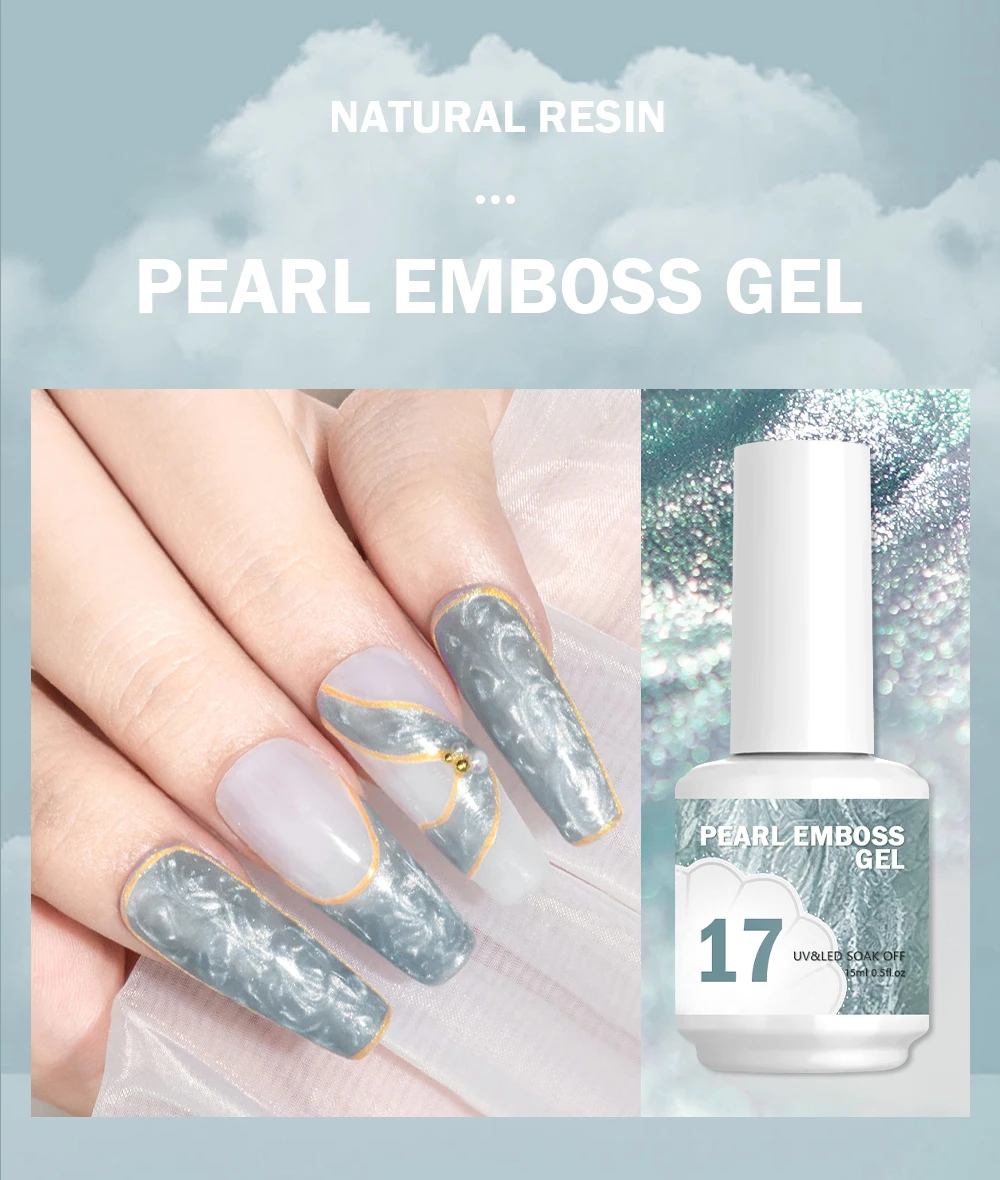 Caixuan 20 Color Epearl Emboss Gel Nail Art Design Nail Polish Uv Gel - Buy Uv Gel,Pearl Emboss ...