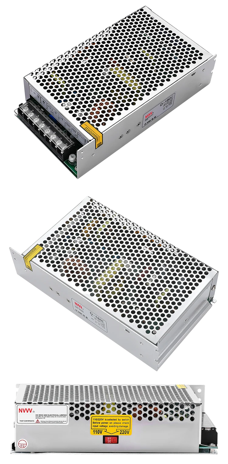 NVVV 180W 12V/24V SMPS DC电源12v 24v双输出DC开关电源| Alibaba.com