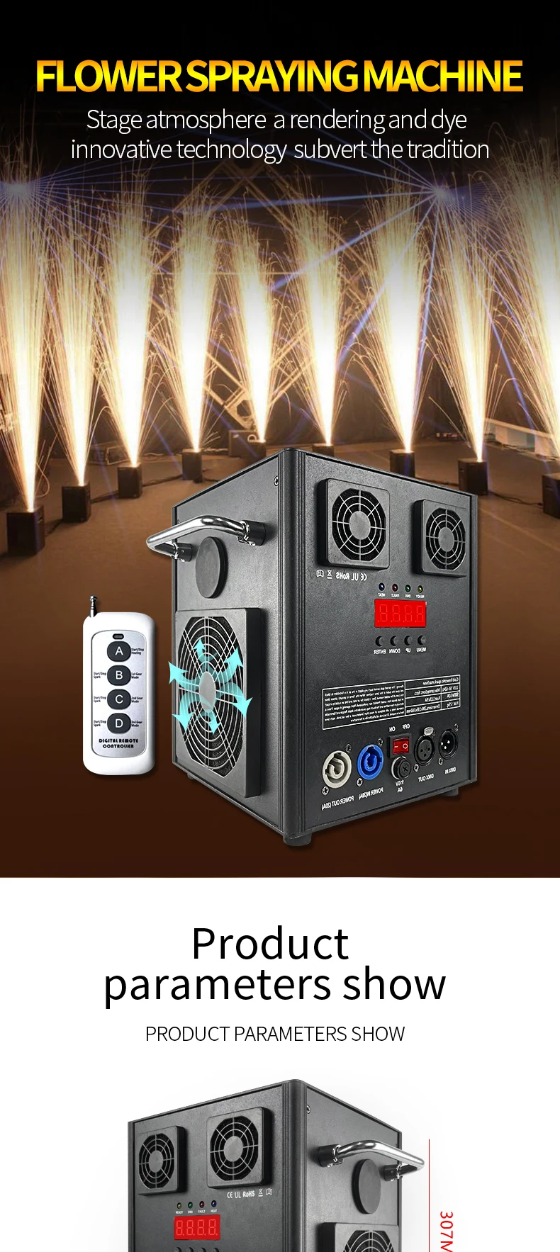 Large Style Cold Sparkler Machine Cold Spark Machine Fountain Fire ...