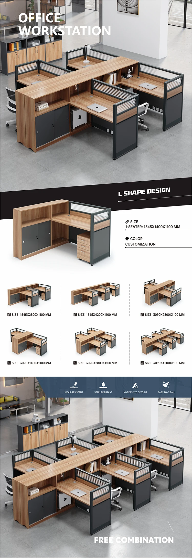 Foshan Wholesale Movable Modular Workstation Desk Office Table Office ...