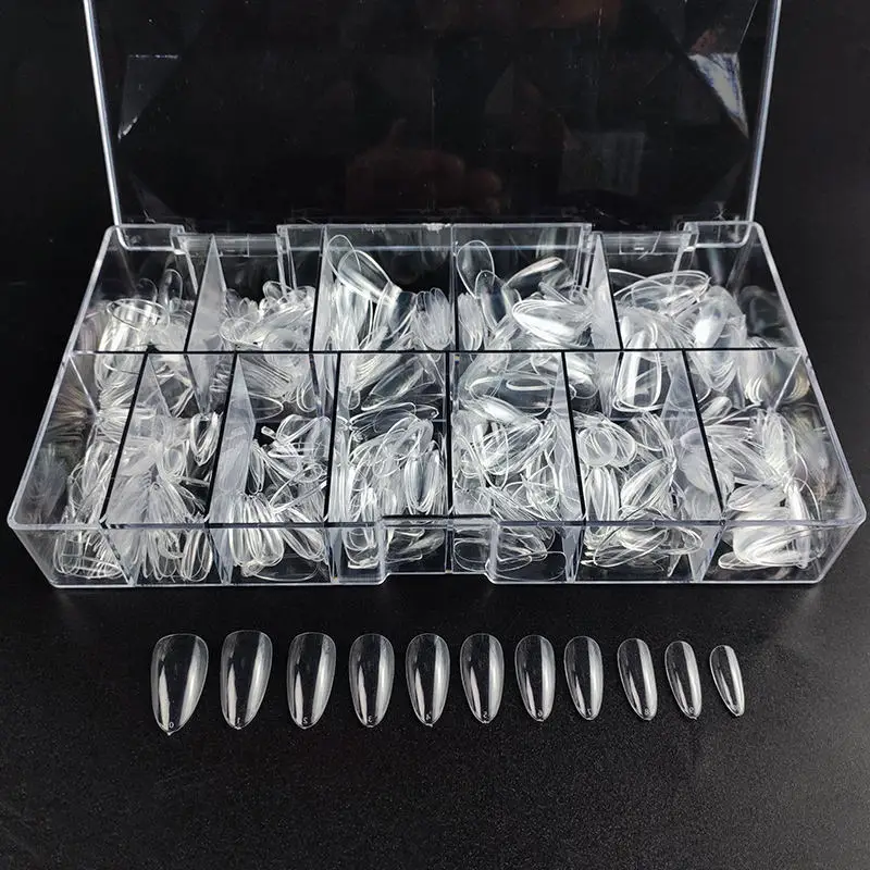 Extra Short Xxs Xs Coffin Almond Soft Gel Nail Tips Custom Logo ...