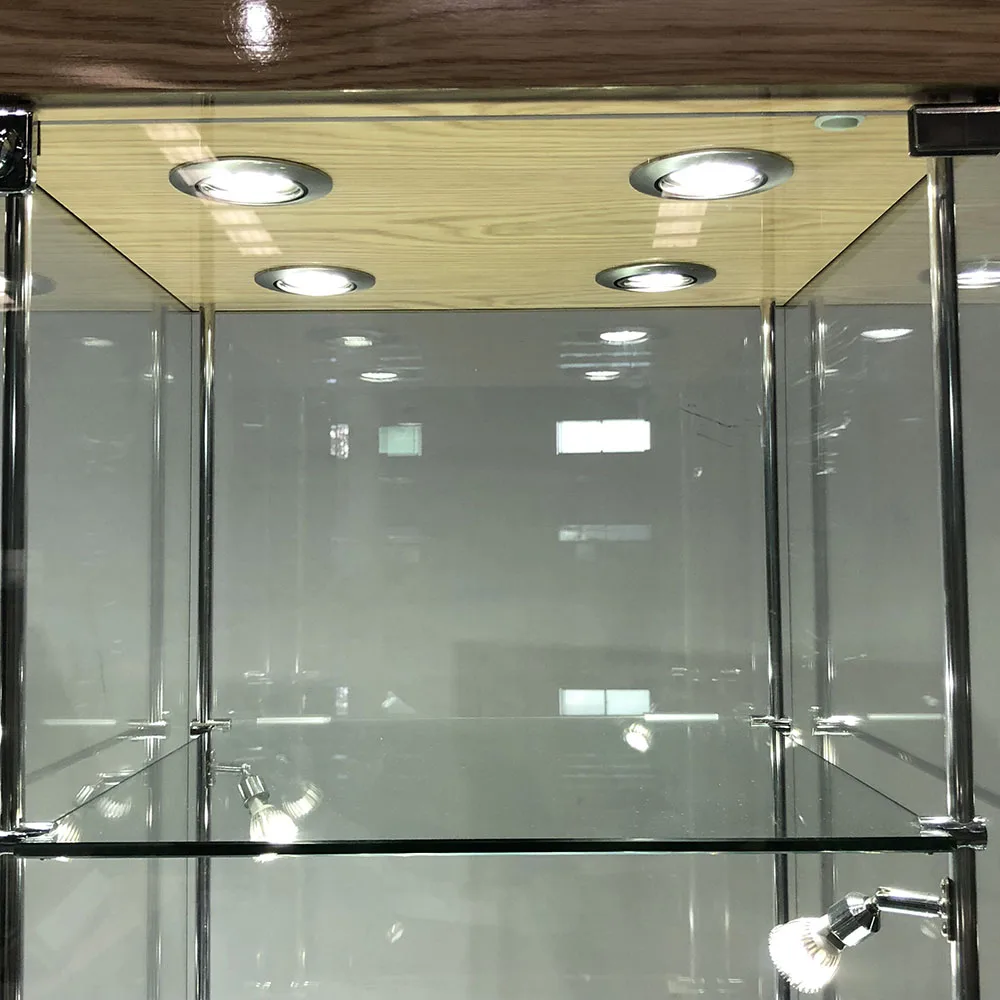 Custom KEWAY 70" Full Vision Glass Storage Display Showcase with Light