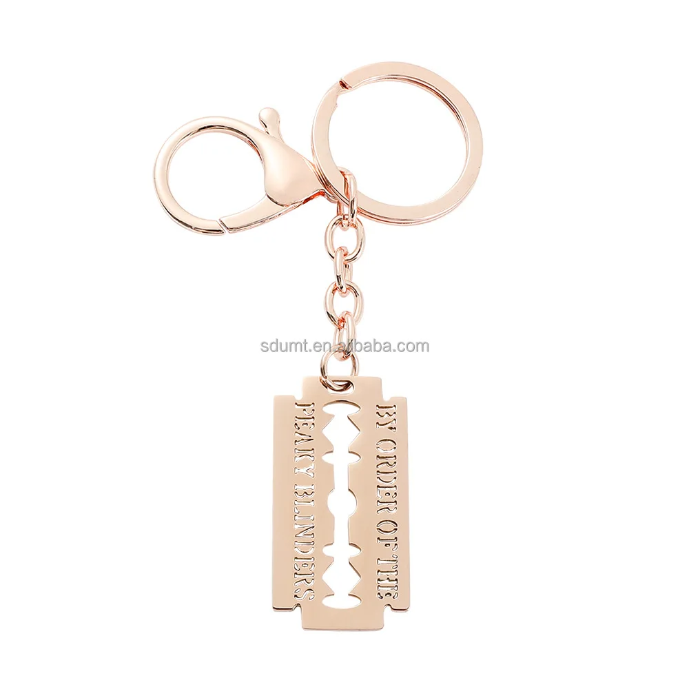 Bloody Gang Razor Party Titanium Steel Razor Blade Keychain Men's ...