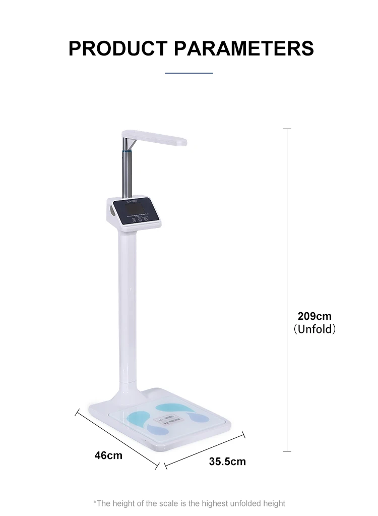 Customized Smart Mini Height Weight Analyzer Body Composition with Data ...