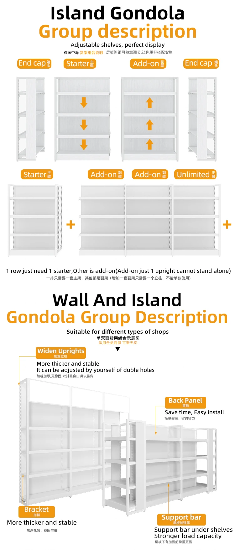 Customizable Double-sided Light Duty Retail Store Display Rack