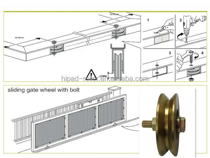 30/40/50/60/70/80/90/100/120 Single Bearing Door Pulley And U V Groove ...