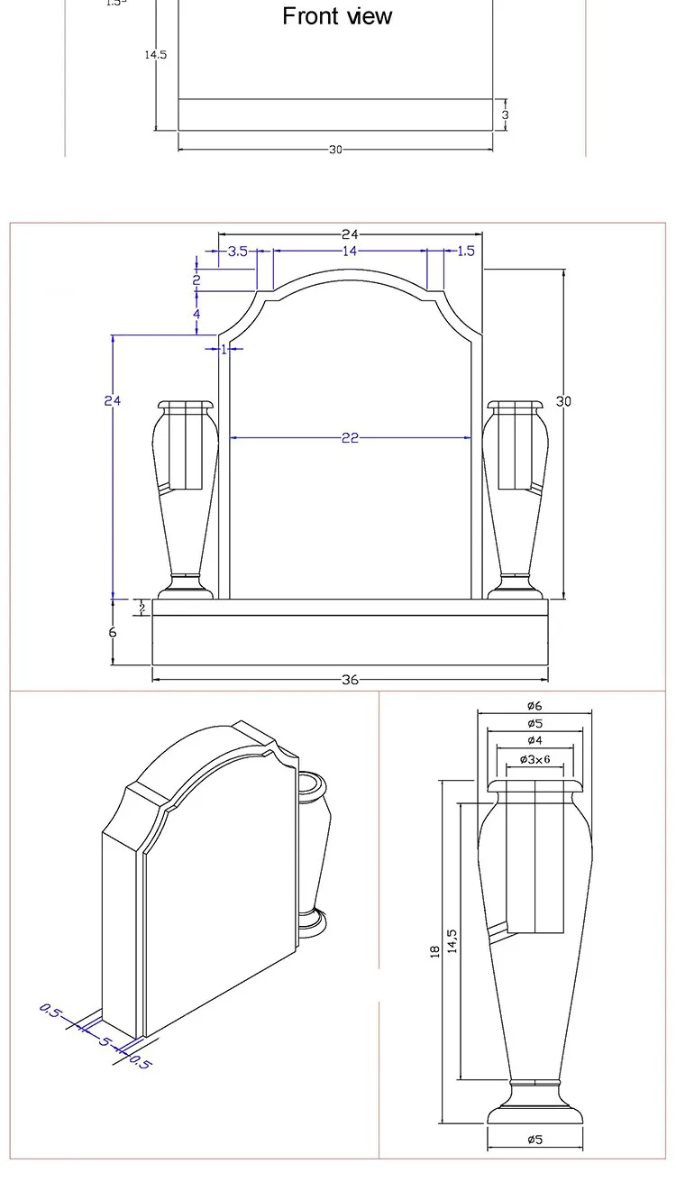 Wholesale Tombstone Modern Different Colors Granite Double Tombstones ...