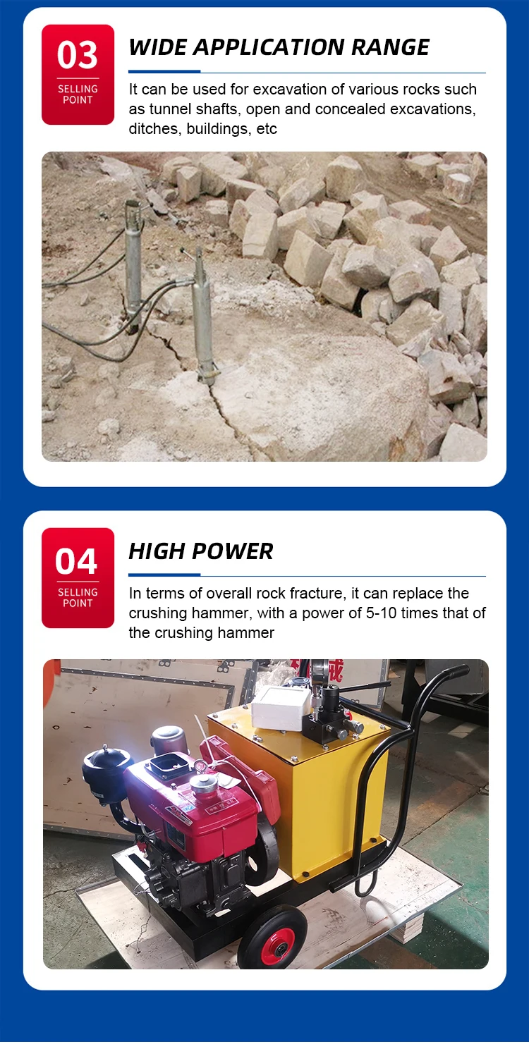 Factory Hydraulic Rock Splitter Stone Splitting Machine Rock Separator ...