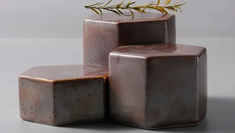 Hexagon Ceramic Dinner Plate Vintage Cold Dishes Sushi Sashimi Dessert ...