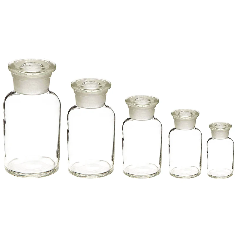 Laboratory Disposables - Glass Reagent Bottles with Custom Support