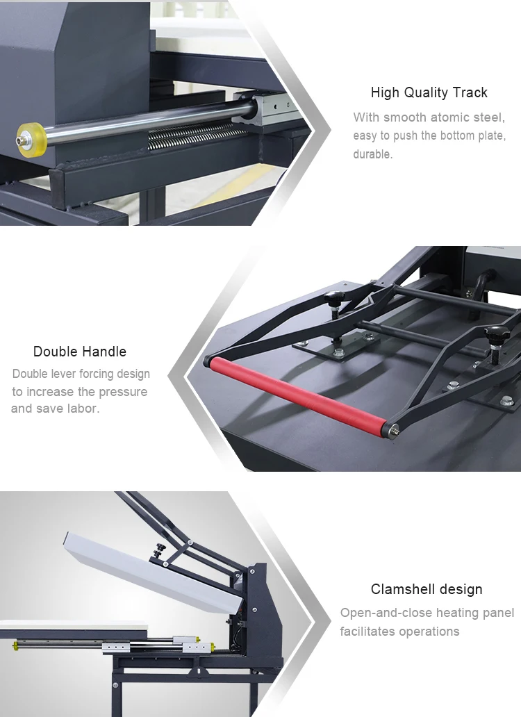 Manual User-friendly New Type High Pressure 80 X 100 Platen Black Big ...