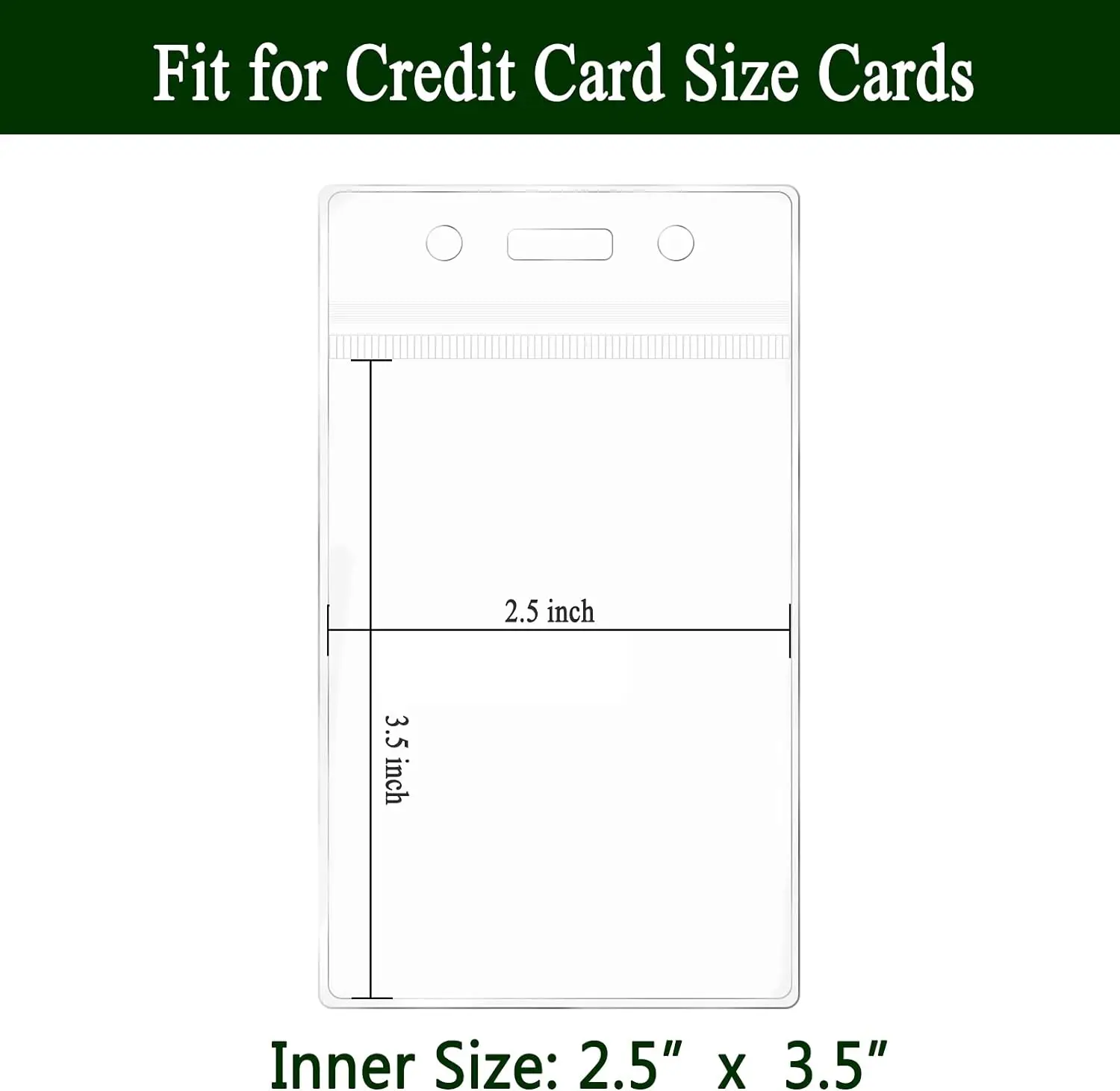 Clear ID Card Badge PVC Card Holder With Waterproof Resealable Zip Type ...