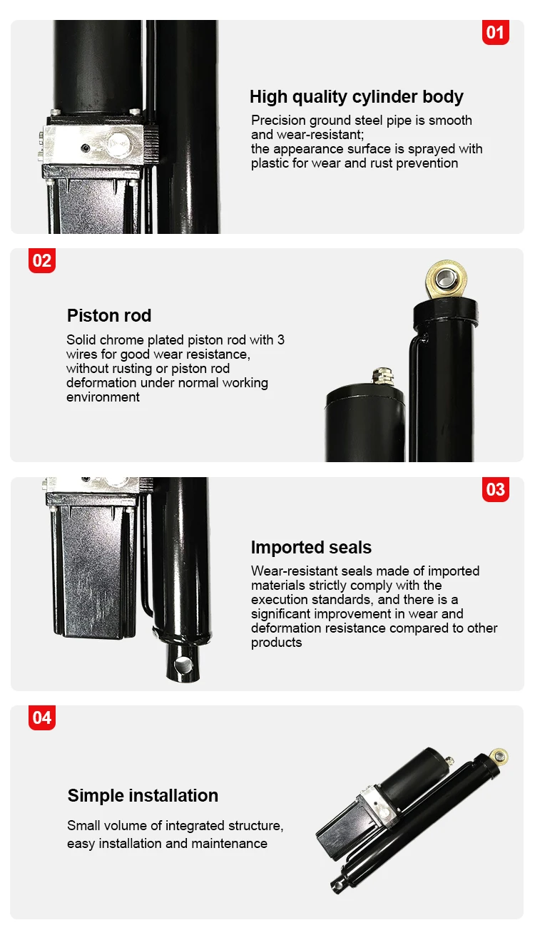 50-800mm Stroke Dump Truck Tractor Loader 1.8t Ipx6 Powerful Electro ...