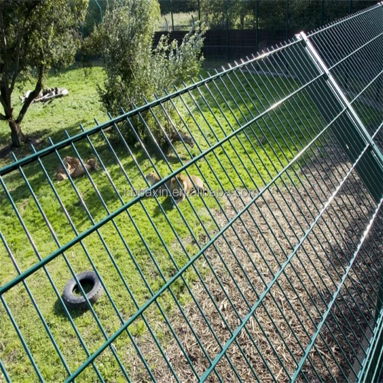 Powder Coated Metal Double Rod Mat Grid Fence - Durable & Stylish