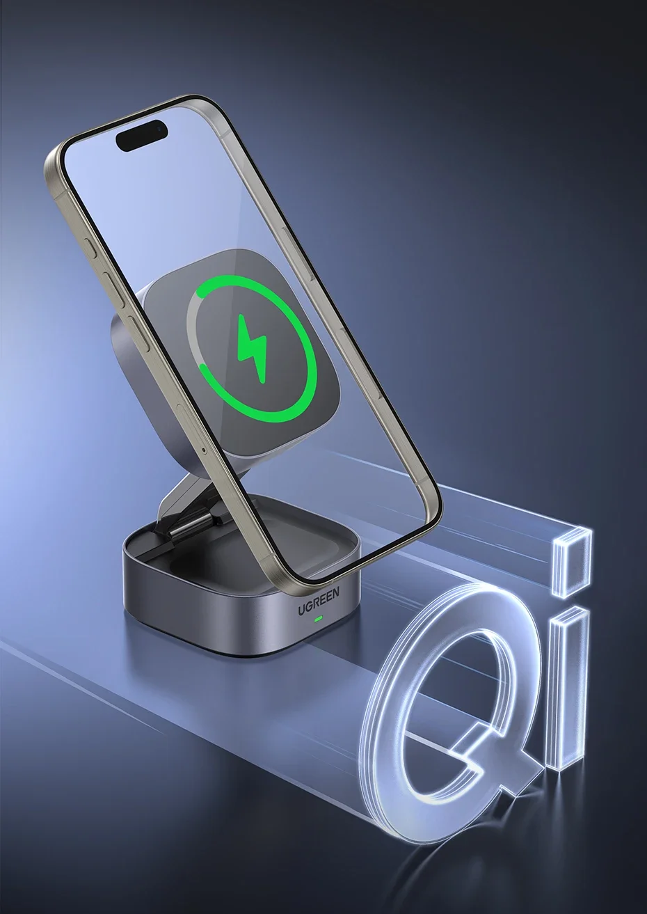 UGREEN 25W Magnetic Foldable Wireless Charger - Fast & Portable