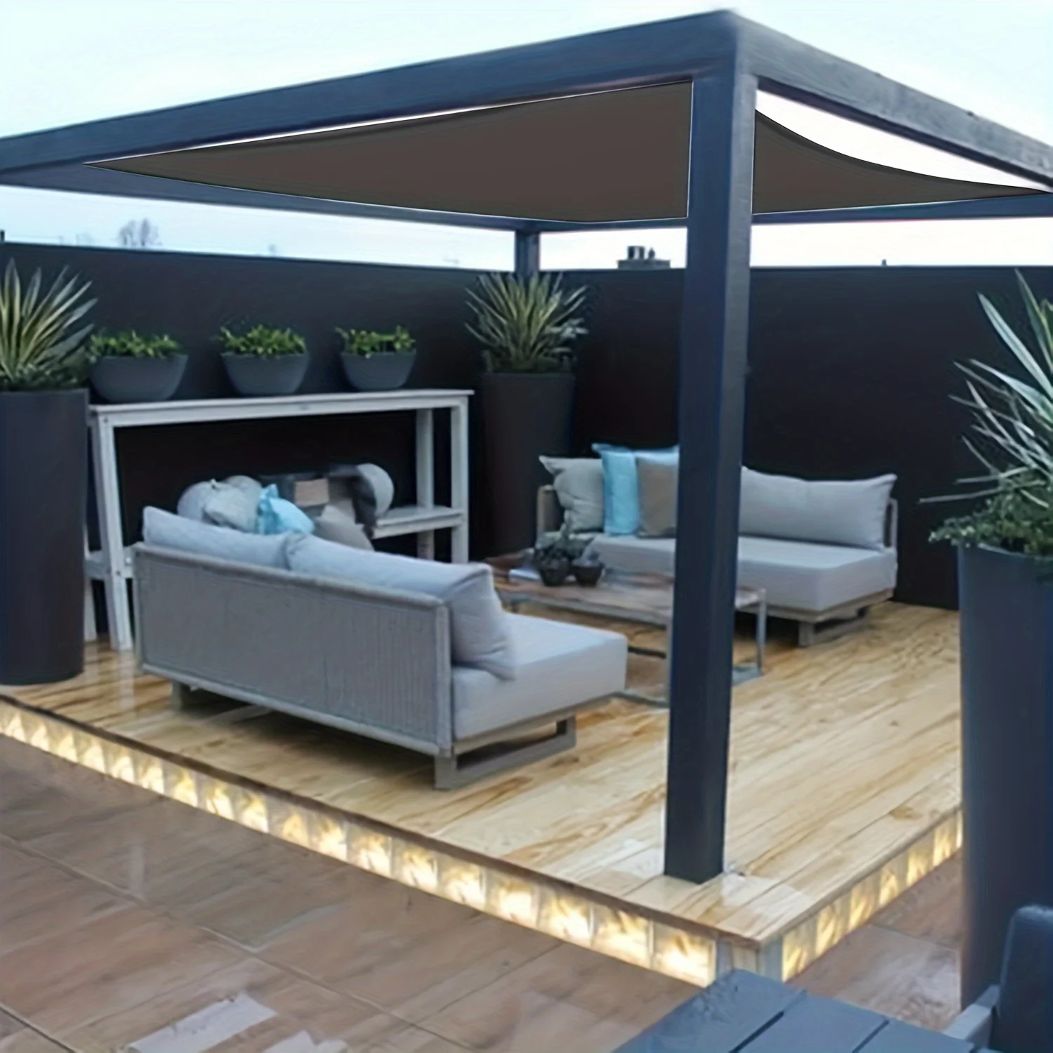 Outdoor Wave Virgin Hdpe Sun Sail Shade Canopy Parts Super Ring Heavy ...