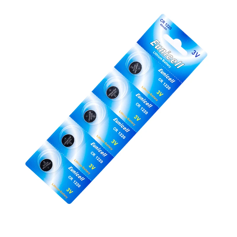 3v Lithium Limno2 Coin Cell Button Battery Cr1220 With Solder Tabs Pins ...