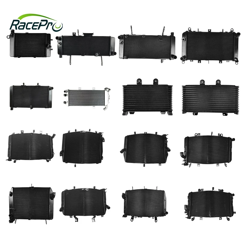 Racepro Black Motorcycle Engine Radiator Coolant Cooler Cooling Water ...