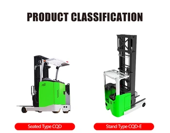 Double Dual Scissor Triplex Mast Reach Pallet Forklift Stacker 1ton 1 ...
