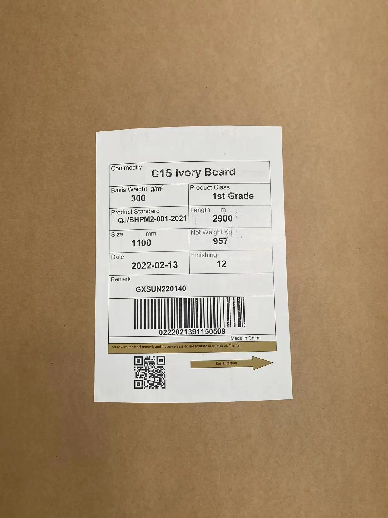 NINGBO FOLD SBS GC1 350gsm Best Quality Chen Ming Food Grade Sheet Size ...