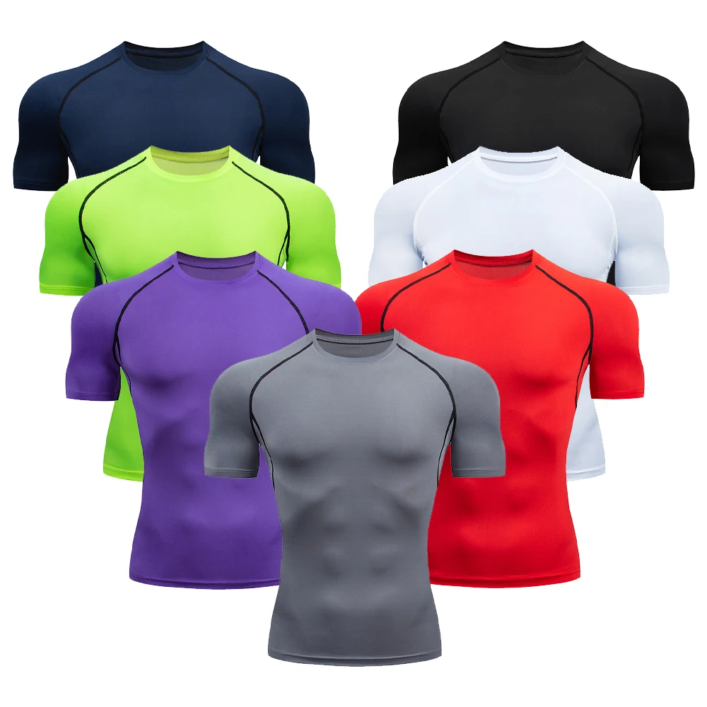 Topdive Men's Gym Wear - Quick Dry, Compression Shirts