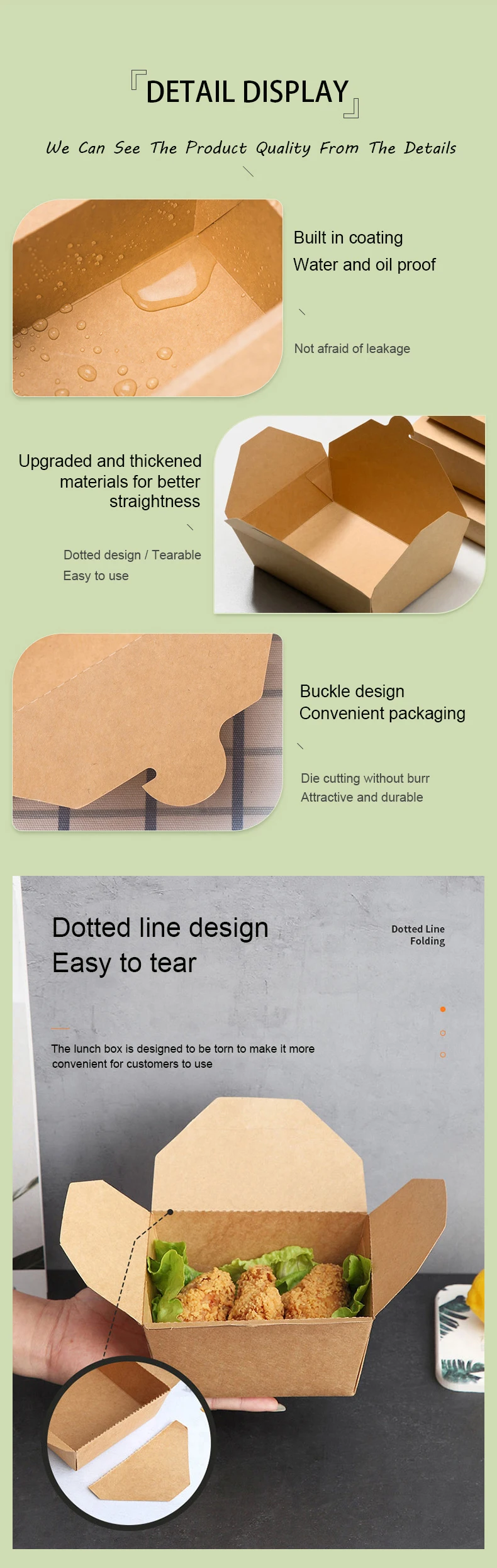 Wholesale Takeout Food Packaging Recycle Paper Breakfast Takeaway Food ...