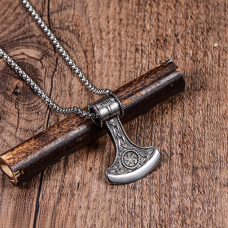 Stainless Steel Nordic Viking Lune Letter Amulet Pendant Titanium ...