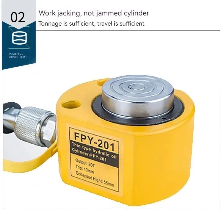 Ultra-Thin Portable Hydraulic Cylinder Jack 5T-50T | Low Profile ...
