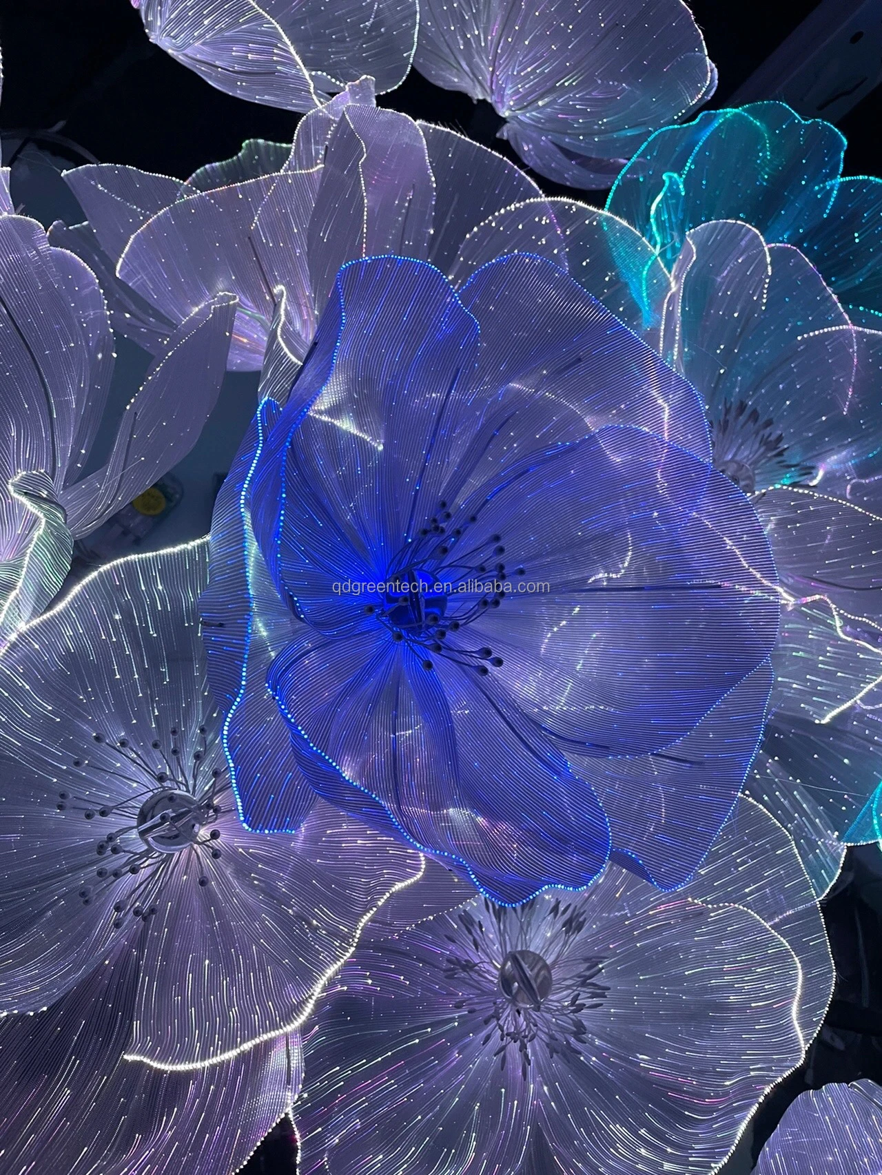 V75 Innovative Product Color Artificial Glowing Giant Silk Flower For ...