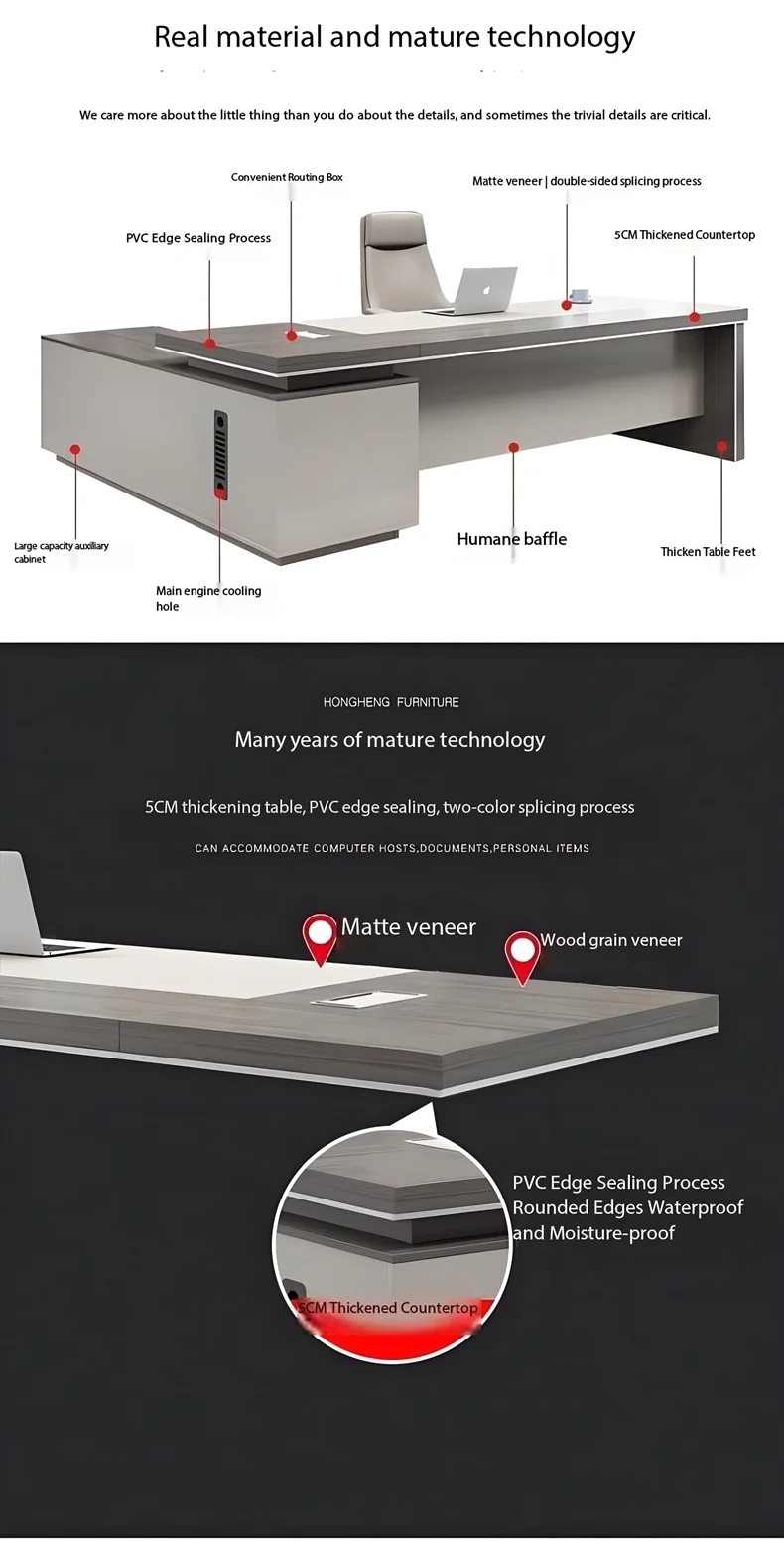 Modern Office Furniture Executive CEO Workspace Office Desks L Shape ...