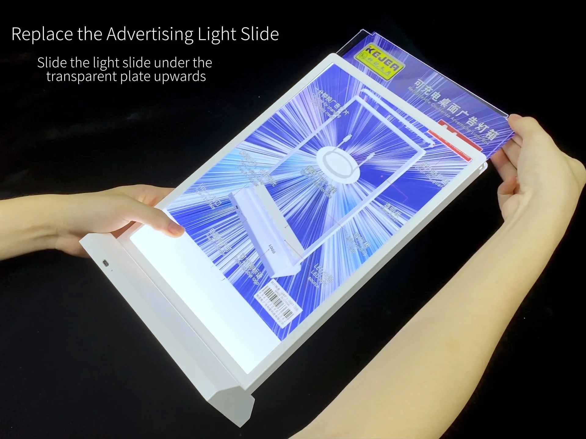 Kejea Double Sided Led Advertising Menu Light Box Drink Display Menu ...