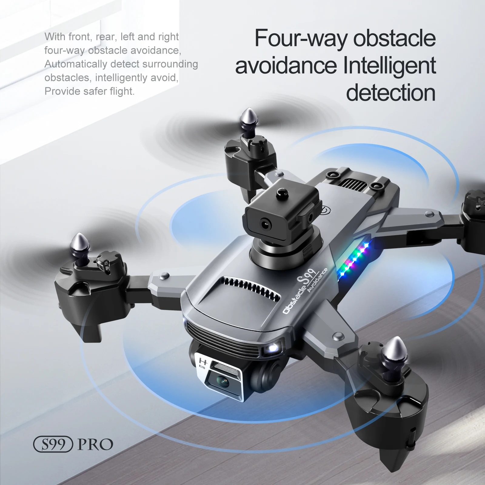2022 Flytec Obstacle Avoidance Drone Hd Mini Quadcopter Wifi Fpv Dual Camera Drone Foldable ...