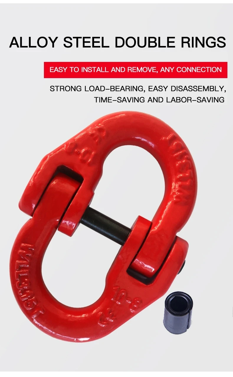 8 Ton 2-Leg Chain Sling 16 mm Diameter Grade 80 Welded Steel Hoisting ...