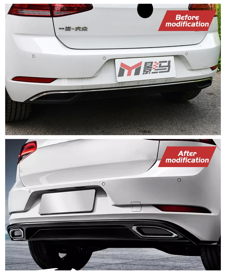 R-line Style Rear Bumper Lip Diffuser Car Body Kits For Vw Golf 7golf 7 ...