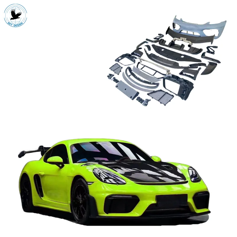 2016-2024 Car Spoiler Gt4 Rs Rear Wing For Porsche Cayman 718 Boxster ...