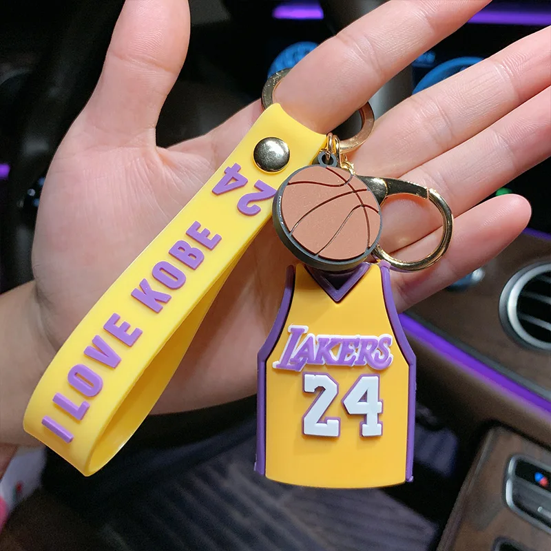 Diy Cartoon Basketball Jersey Keychain For Boy Backpack Car Key Chain ...