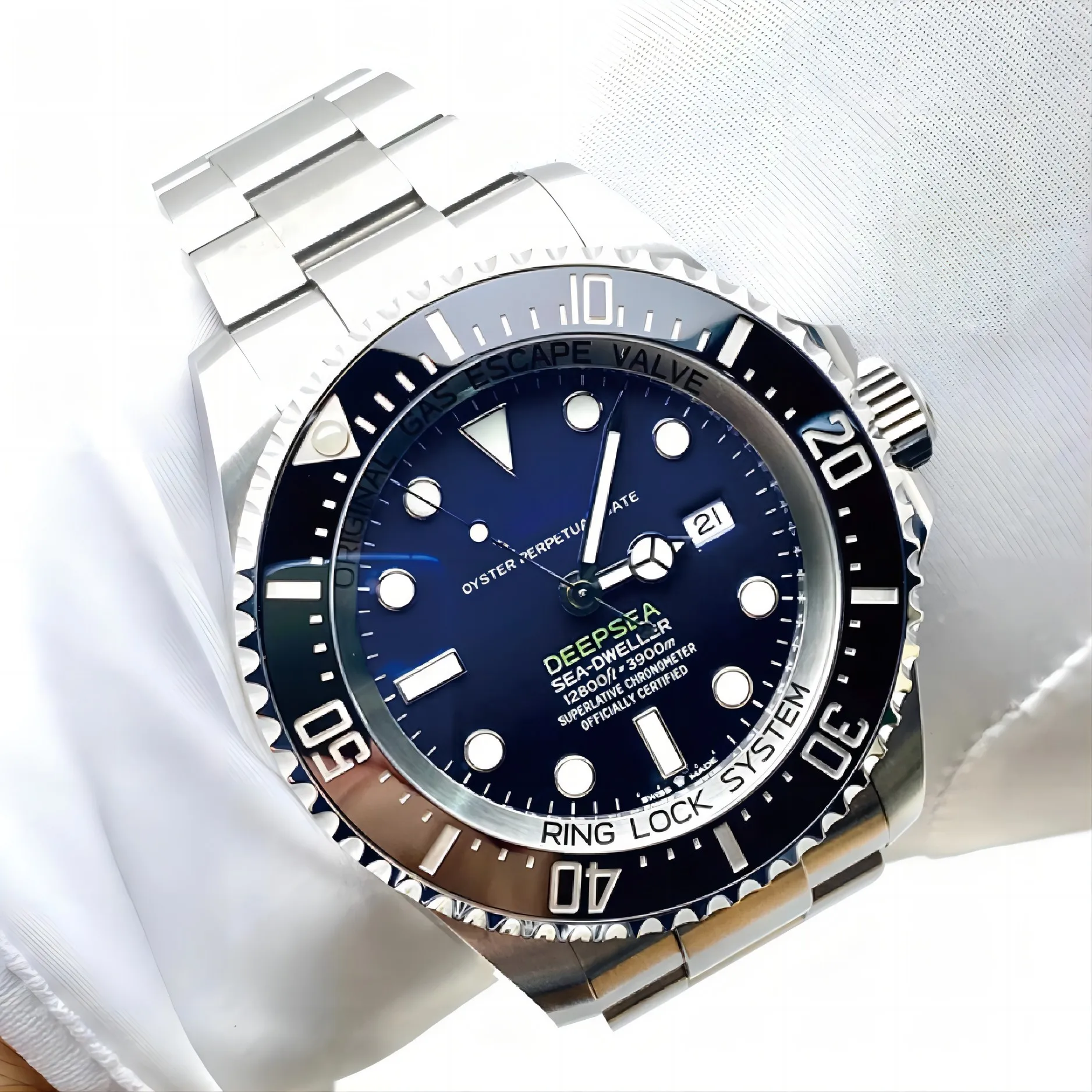 Luxury Custom 44mm Waterproof Classic Stainless Steel Fashion Man Wrist ...