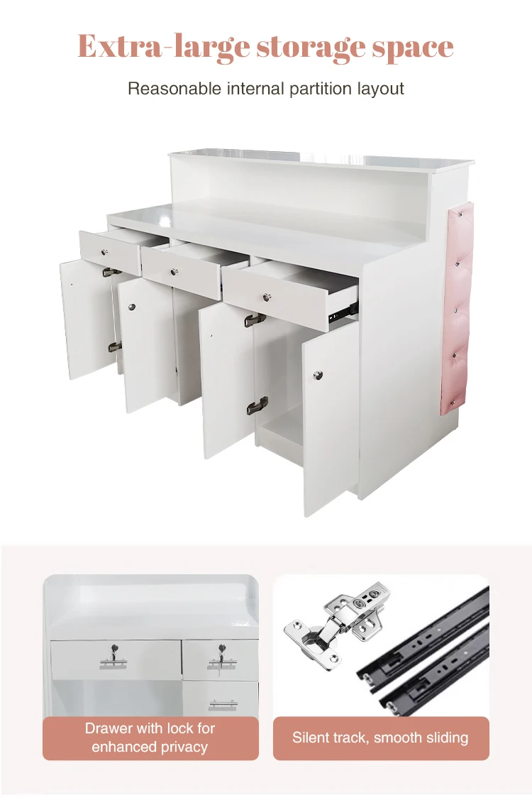 Custom Color Modern Small Cash Register Pink Beauty Salon Bar Reception ...