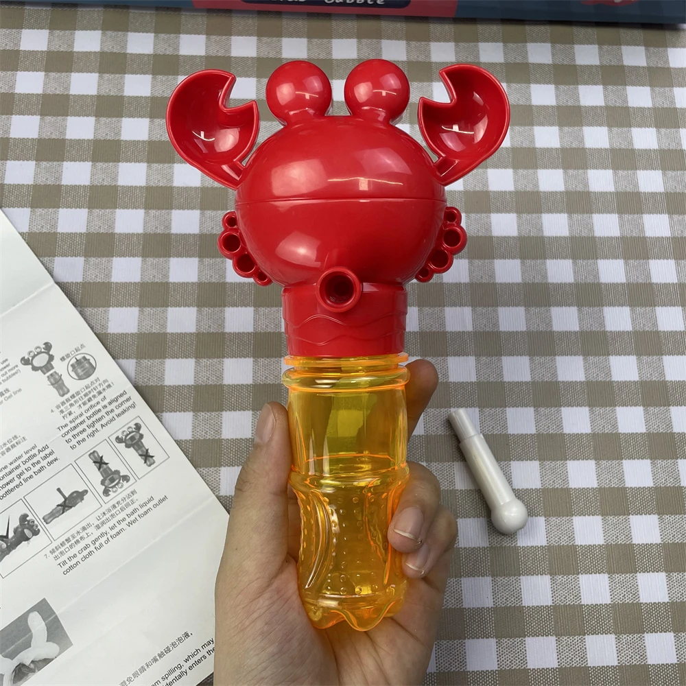 Kids Bath Fun Mouth Blowing Bubble Soap Machine Maker Hand Held Cartoon ...