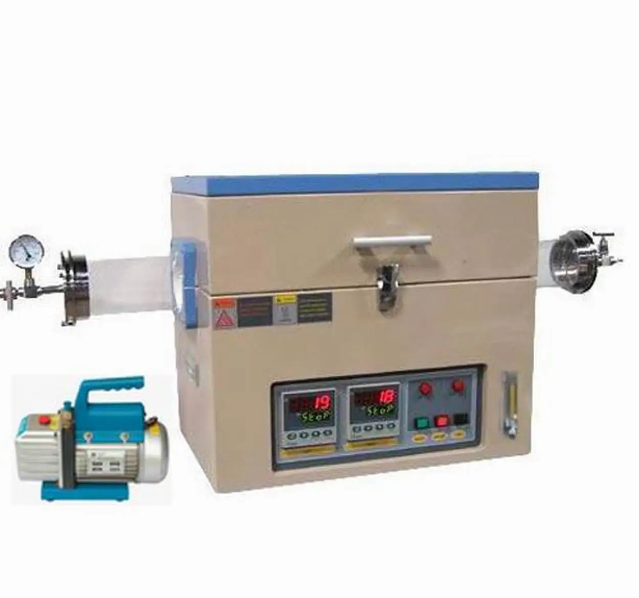 1200C Laboratory Quartz Tube Furnace with Two Heating Zones