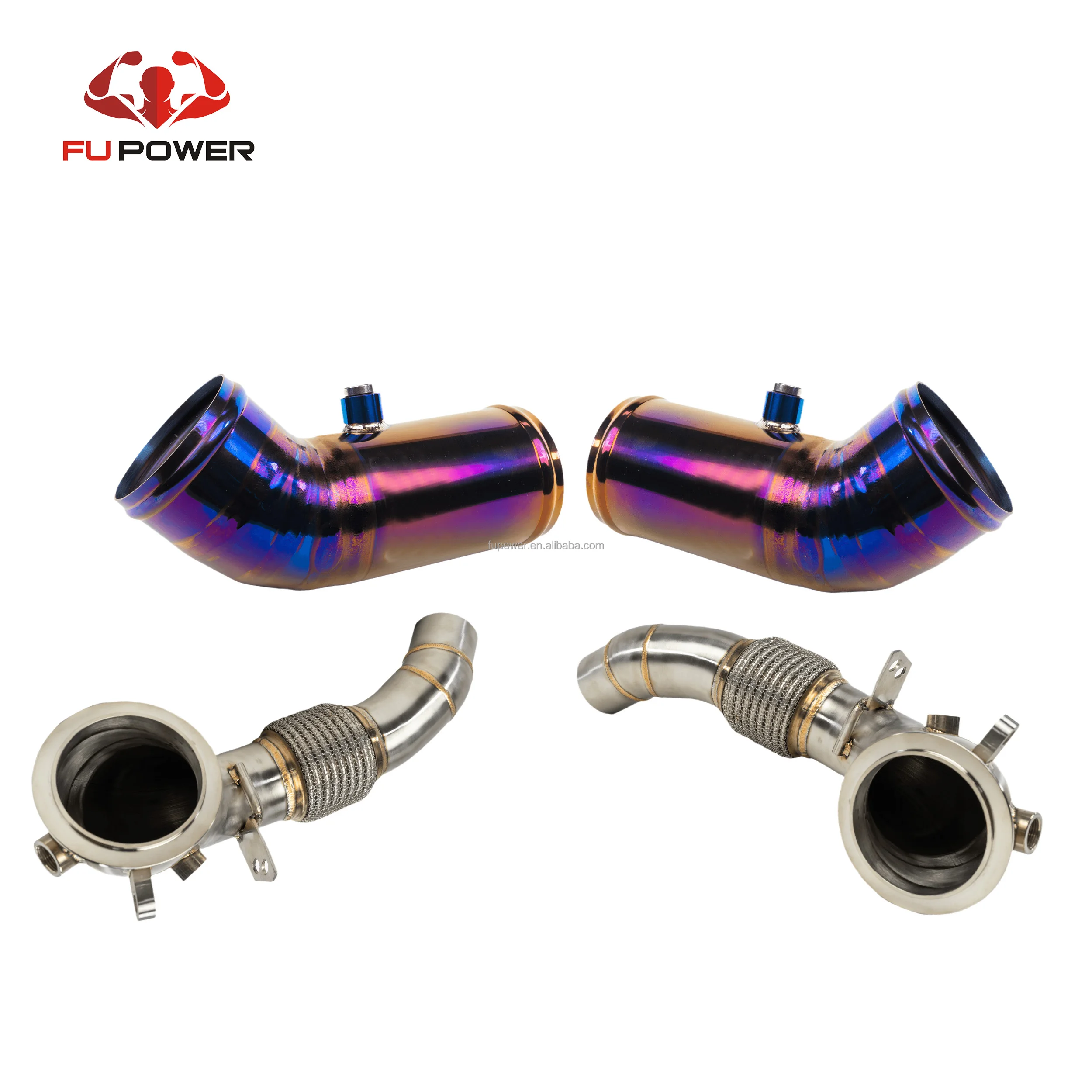 For Bmw F10 M5 / F1x M6 ( S63tu 2012-2017 ) Titanium Charge Pipe ...