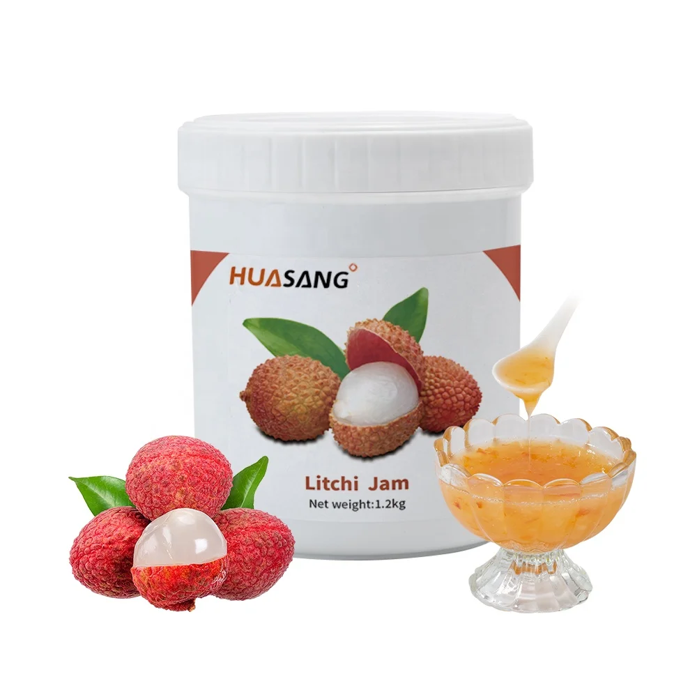 Lychee fruit syrup concentrated jam pulp for bubble tea slush fruity ...