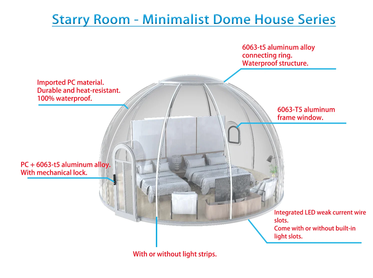 Waterproof Windproof Bubble House Dome House Bubble Tent House - Buy ...