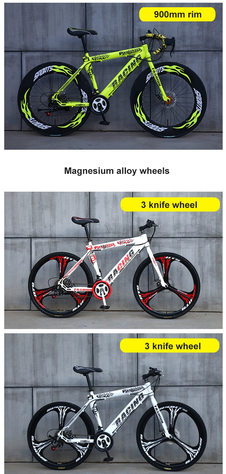 26 Inch 21 Speed Lightweight Road Racing Bicycle - OEM