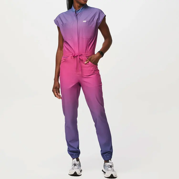 New Styles Gradient Colour Beauty Salons Medical Nurse Scrubs Uniforms ...