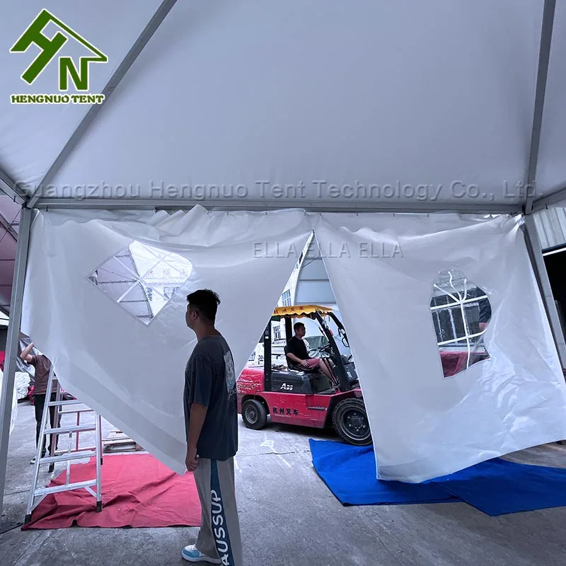 Premium Outdoor 6m by 6m Canvas Pavilions Marquee Party Tents with ...
